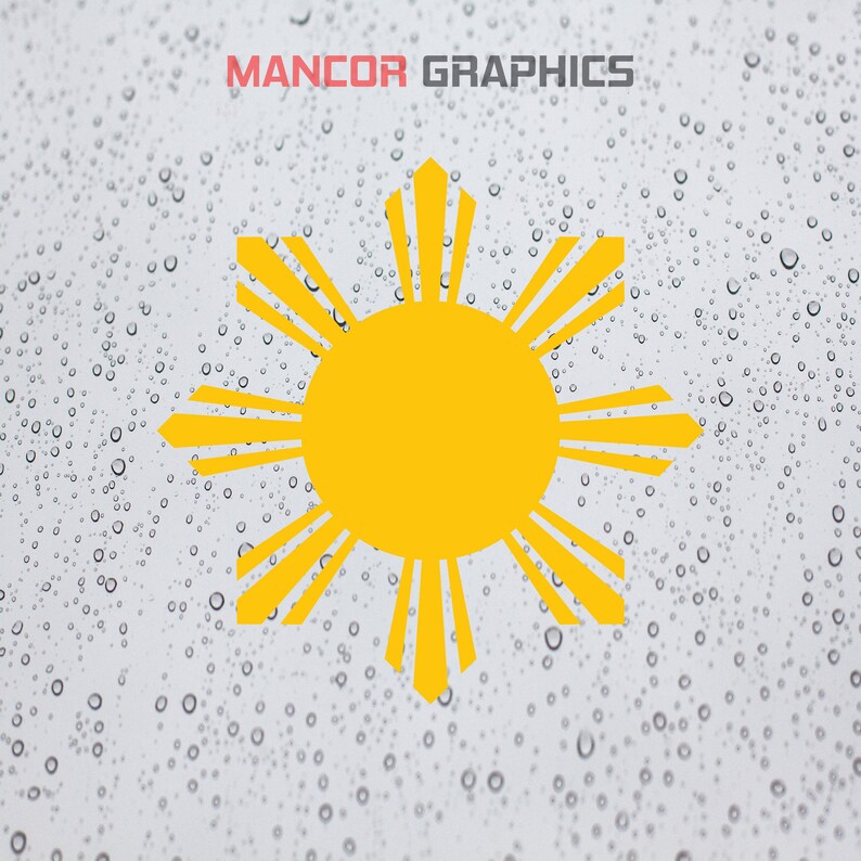 Philippine Sun of the Filipino Flag | Decal Vinyl Sticker - Etsy