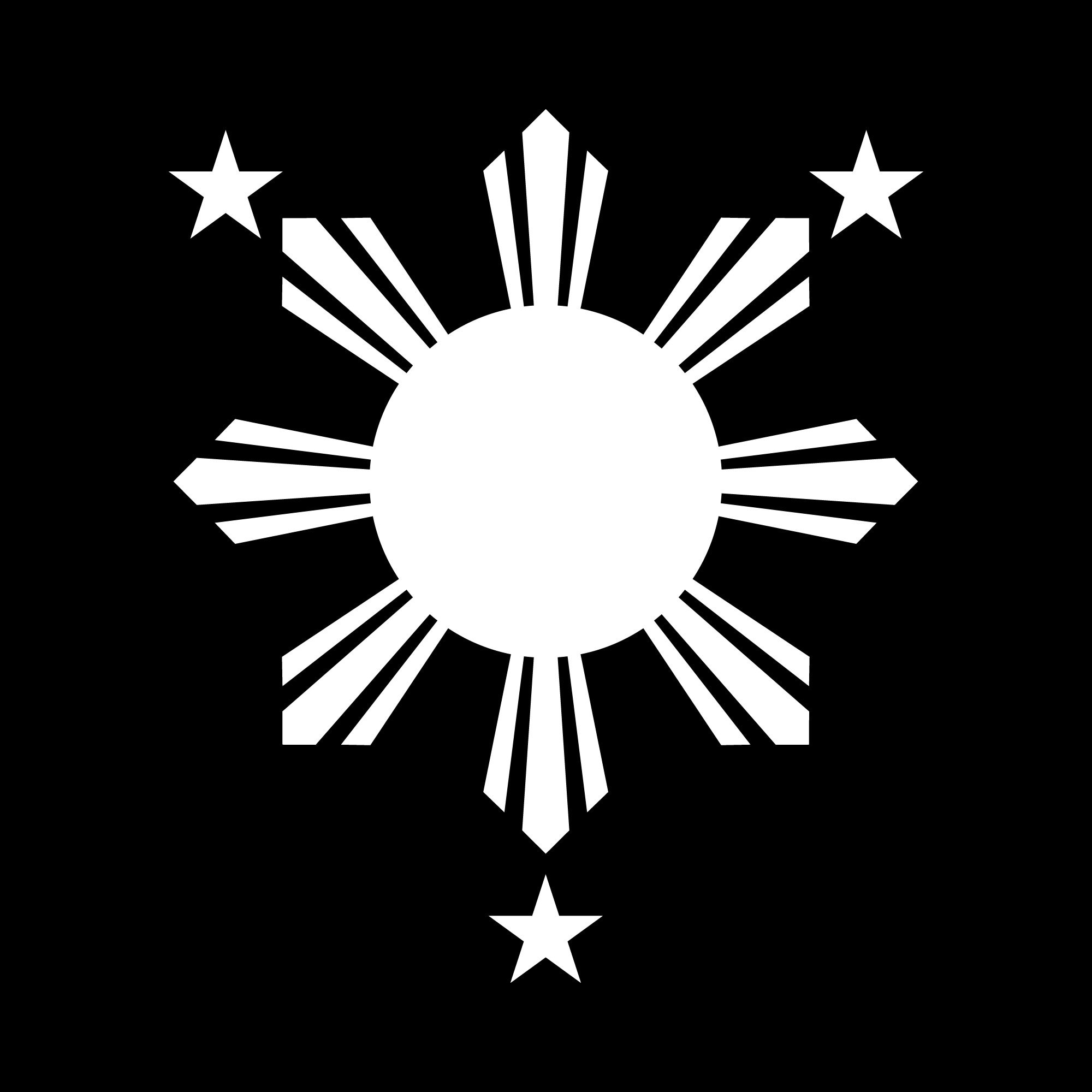 Philippine Sun and Three Stars of the Filipino Flag Decal Vinyl Sticker ...