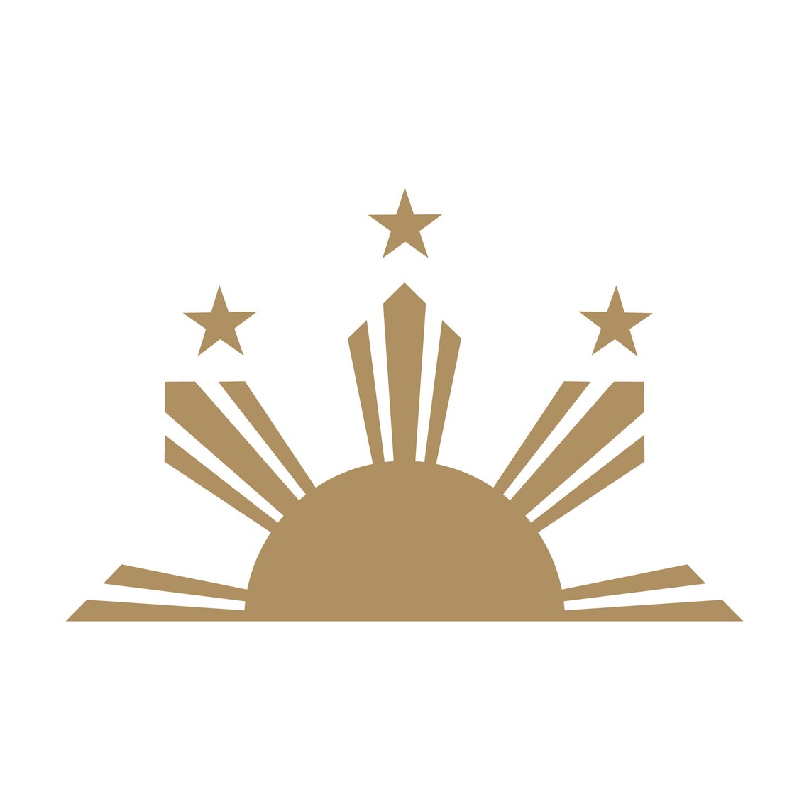 Philippine Half Sun and Three Stars of the Filipino Flag Decal Vinyl ...