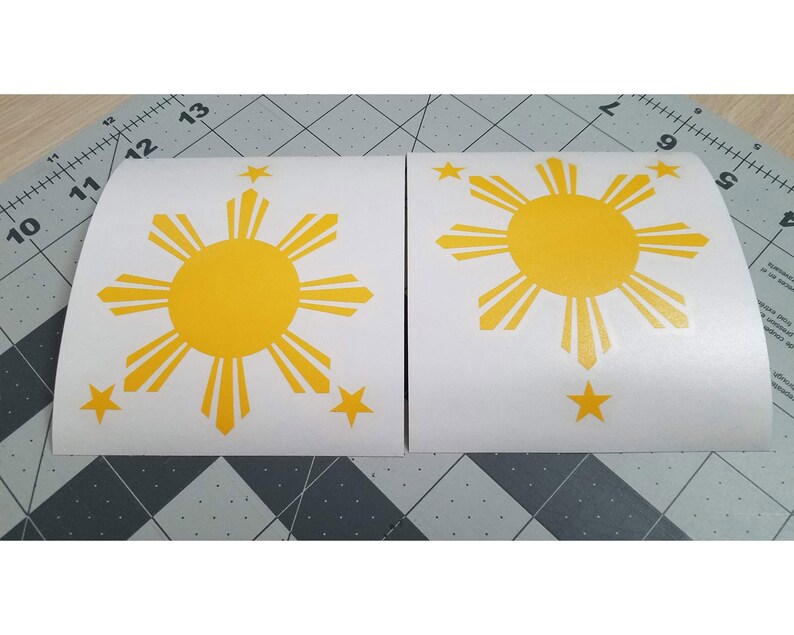 Philippine Sun and Three Stars of the Filipino Flag | Decal Vinyl ...