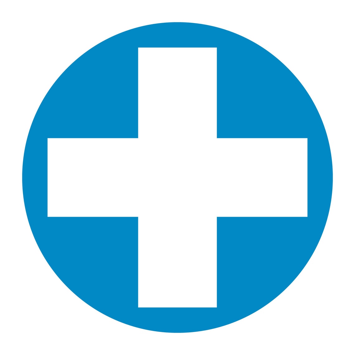 Classic Red Cross Round Decal Sticker - Etsy