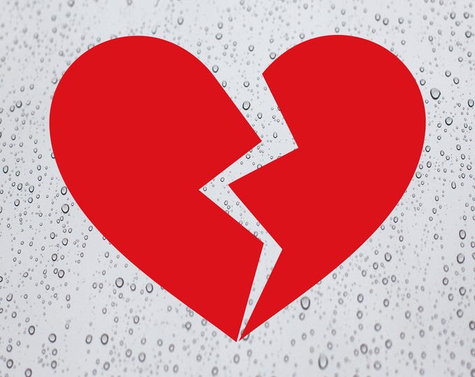 Broken Heart Outline Pack Sadboyz Decal Sadgirlz Bumper Sticker Window ...