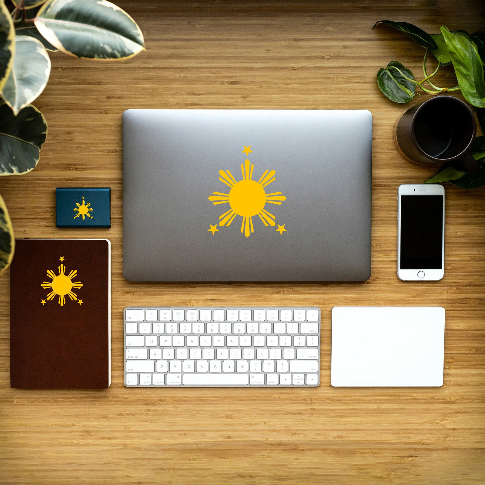 Philippine Sun and Three Stars of the Filipino Flag Decal Vinyl Sticker ...