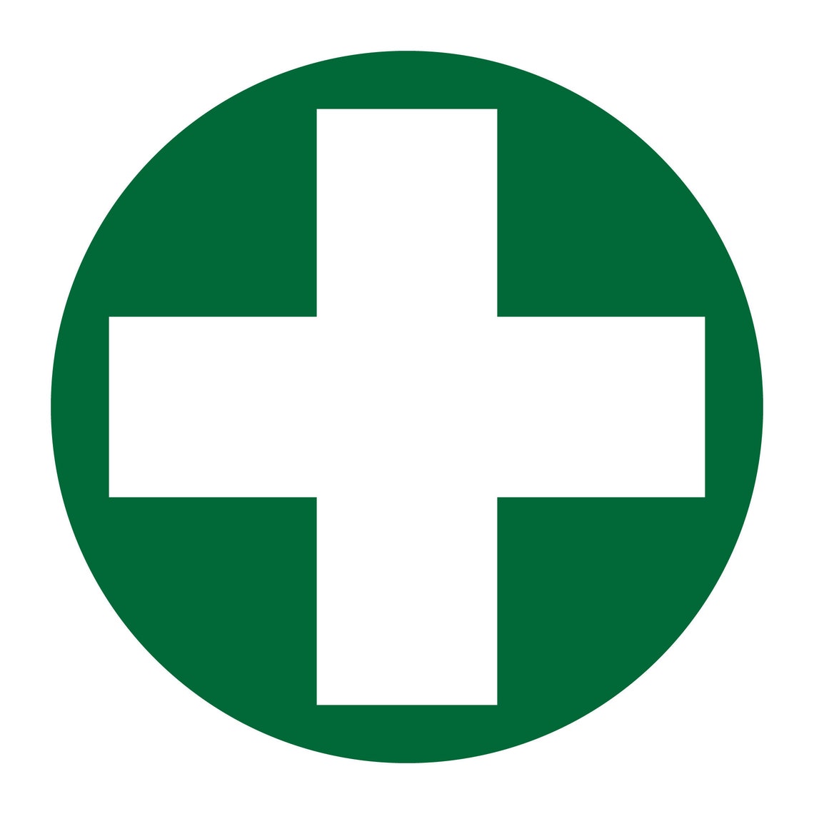 Classic Red Cross Round Decal Sticker - Etsy