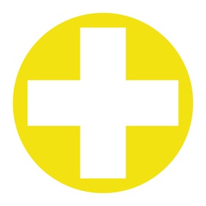 Classic Red Cross Round Decal Sticker - Etsy