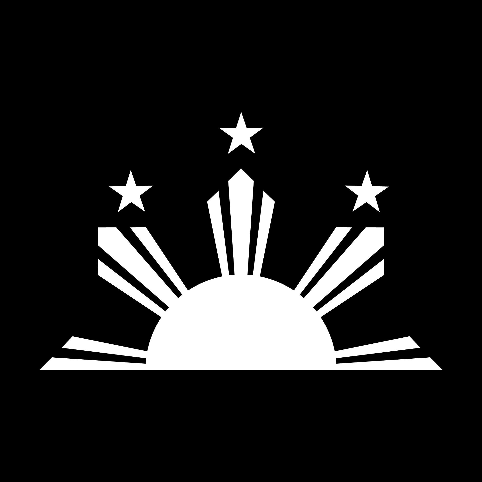 Philippine Half Sun and Three Stars of the Filipino Flag Decal Vinyl ...