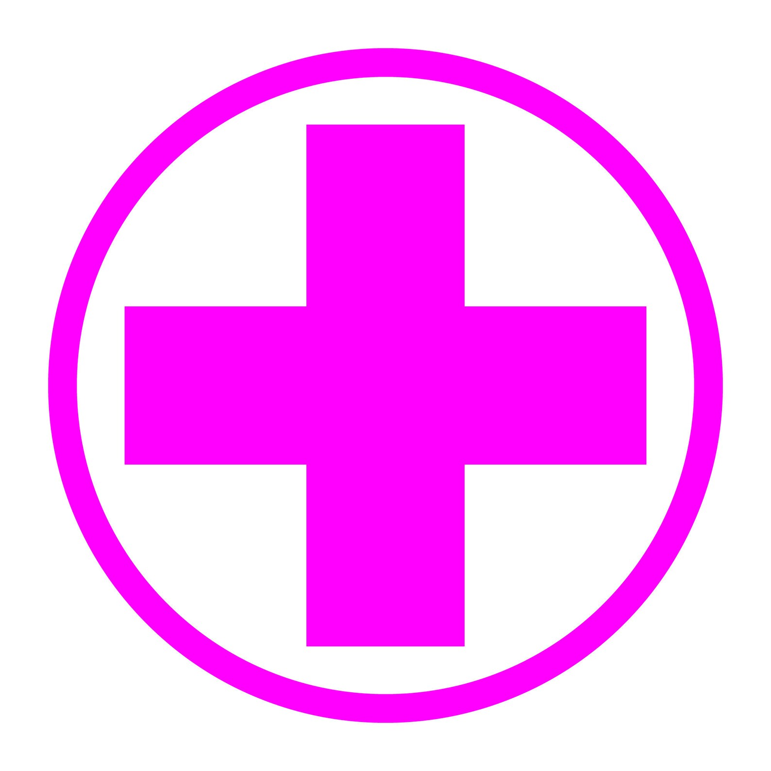 Red Cross in Circle Decal Sticker - Etsy