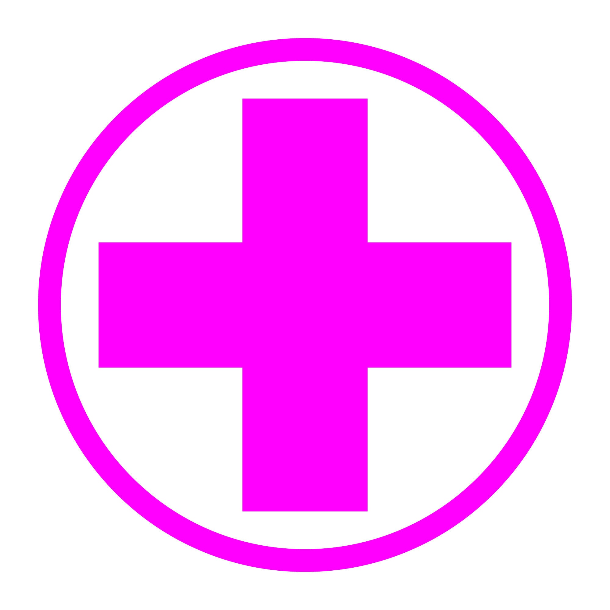 Red Cross in Circle Decal Sticker - Etsy