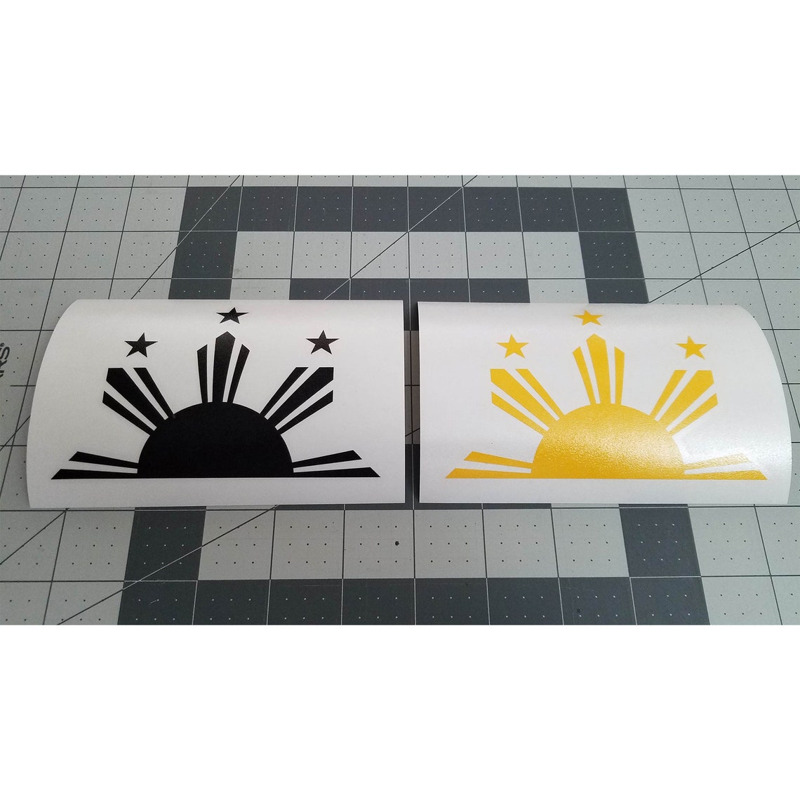 Philippine Half Sun and Three Stars of the Filipino Flag Decal Vinyl ...