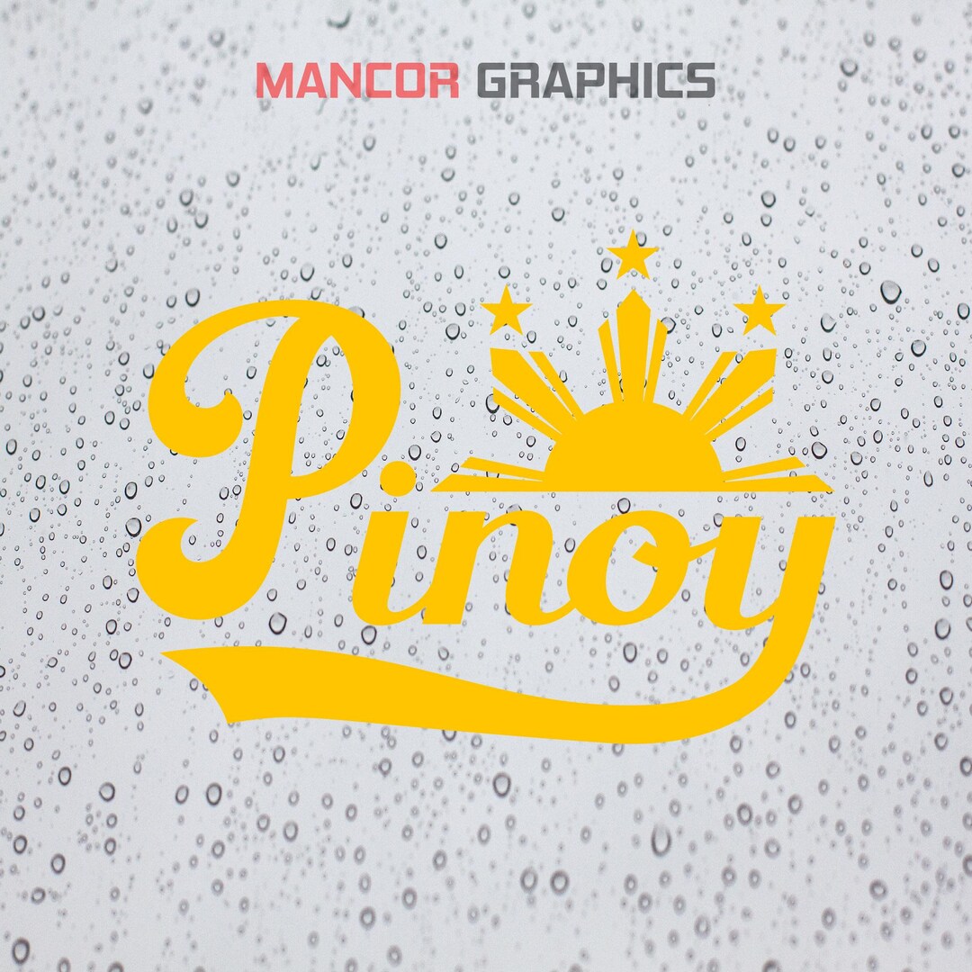 Pinoy Filipino Sun and Stars Decal Vinyl Sticker, Pinoy Decal ...