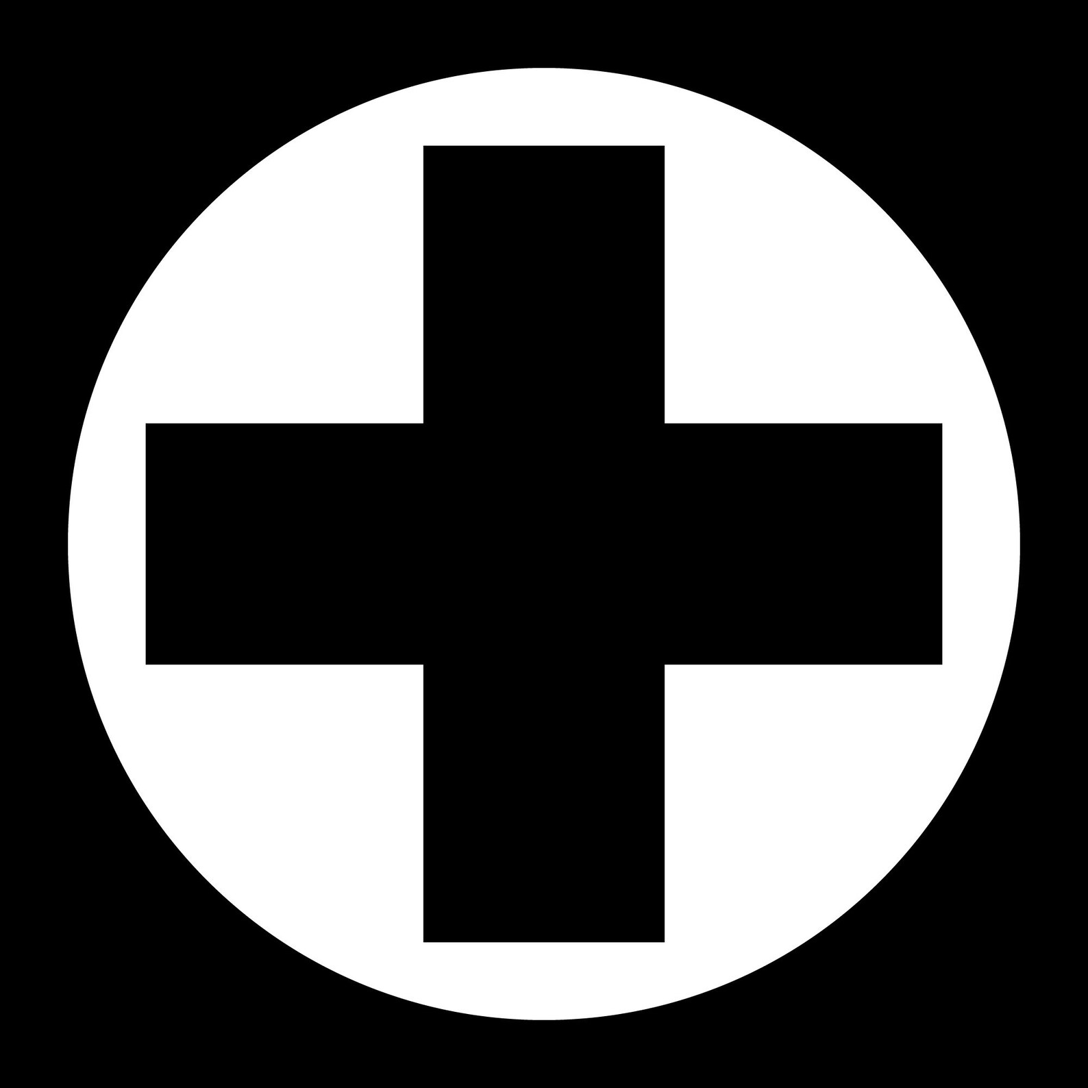 Classic Red Cross Round Decal Sticker - Etsy