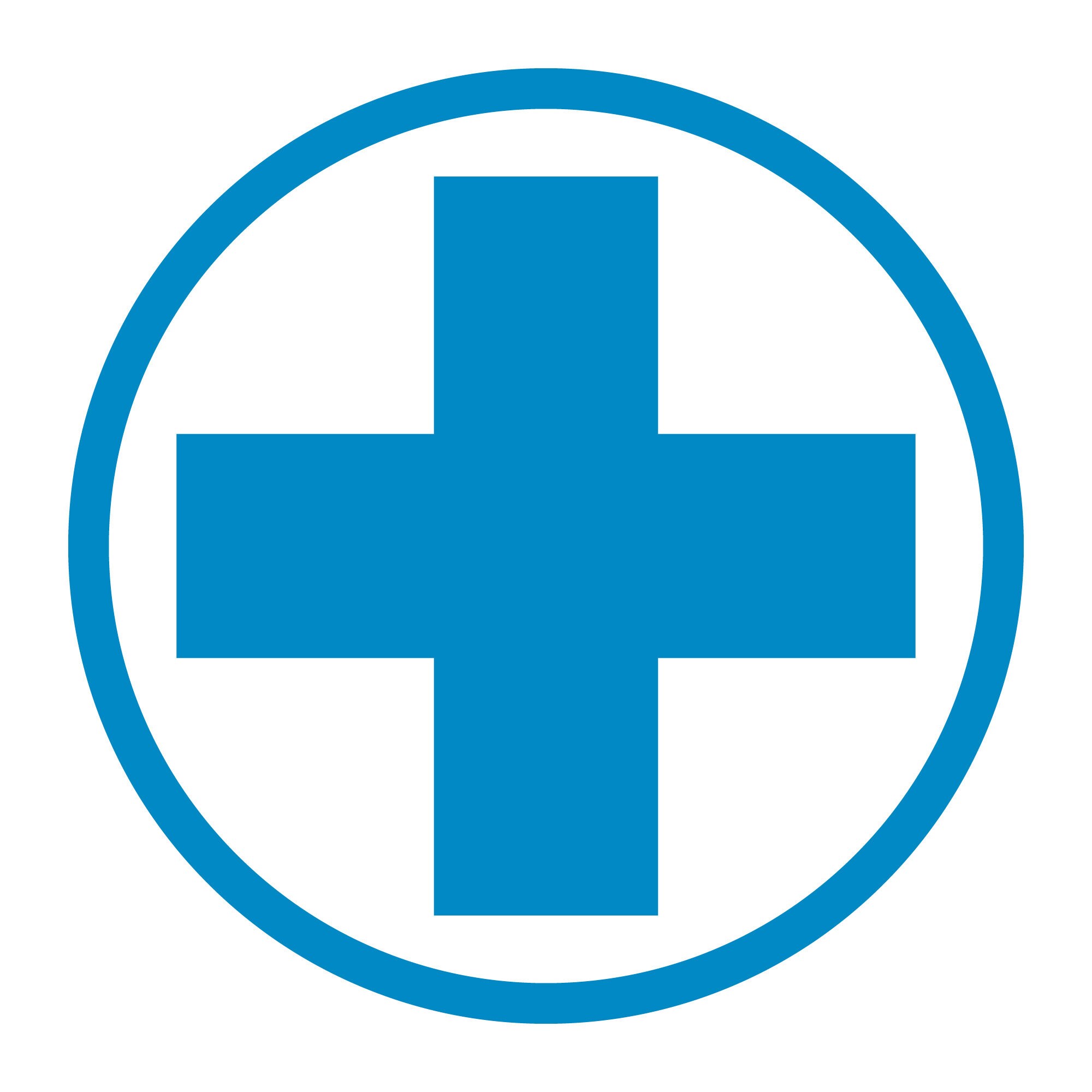 Red Cross in Circle Decal Sticker - Etsy