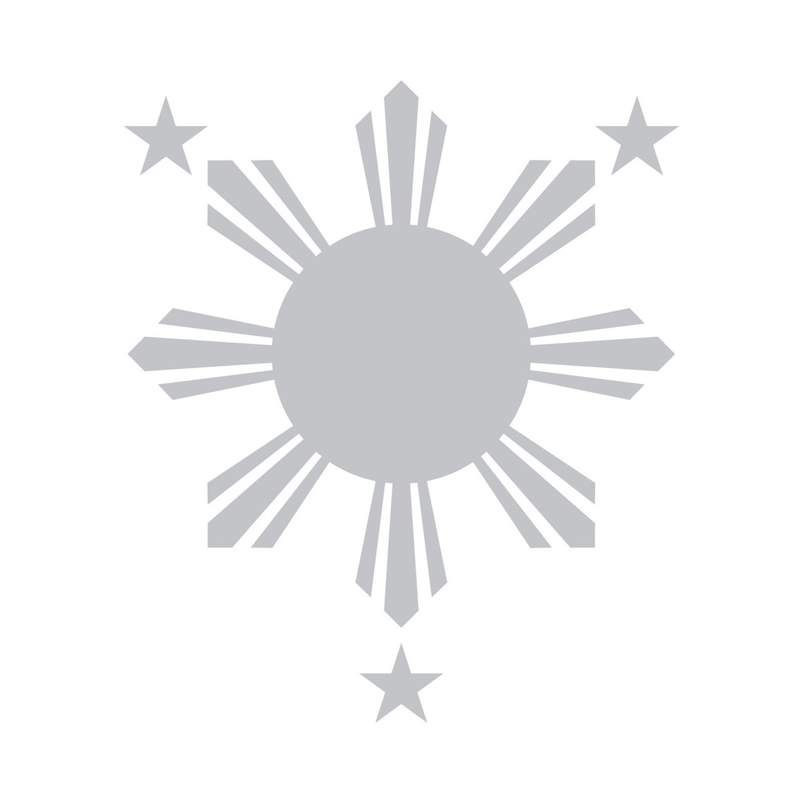 Philippine Sun and Three Stars of the Filipino Flag Decal - Etsy