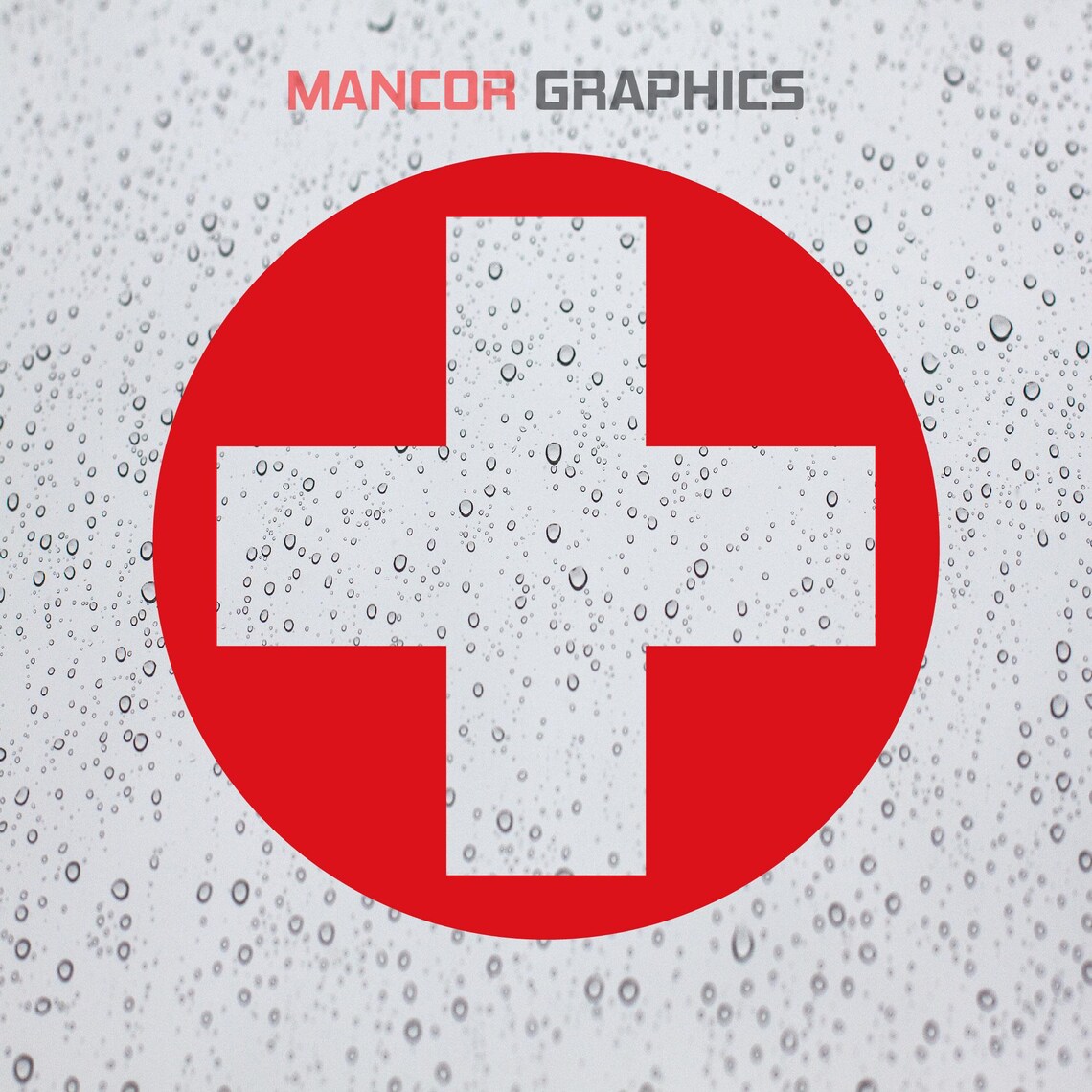 Classic Red Cross Round Decal Sticker - Etsy