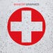 Classic Red Cross Round Decal Sticker - Etsy