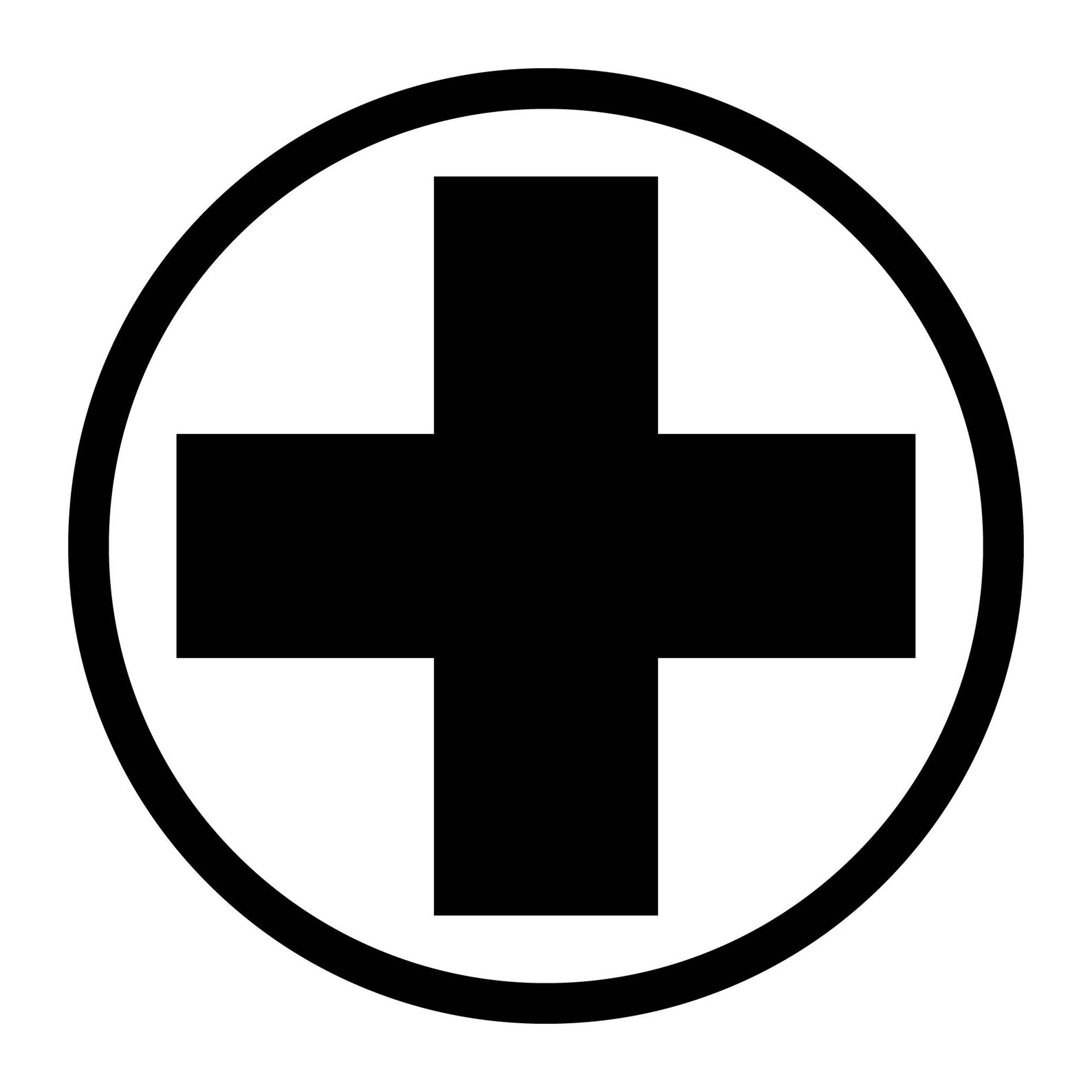 Red Cross in Circle Decal Sticker - Etsy