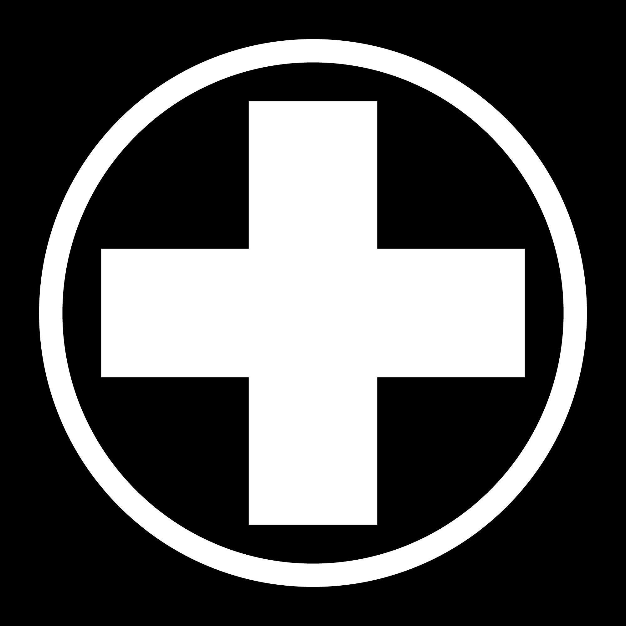 Red Cross in Circle Decal Sticker - Etsy