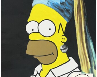 Homer Simpson Art Picture Original Piece - Etsy