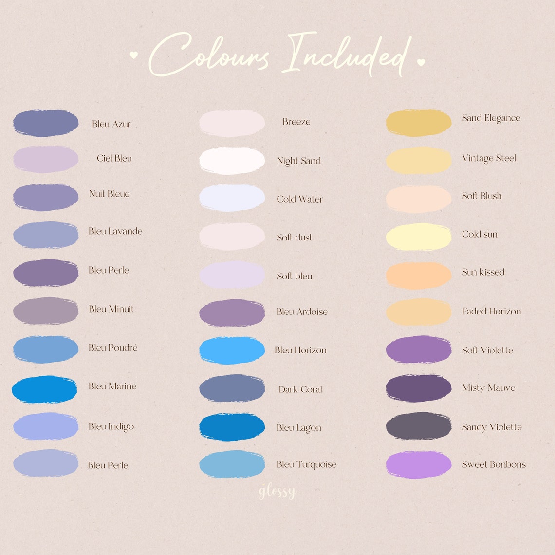 Blue Pastels Procreate Colour Palette Soft Colours Swatches Neutral ...