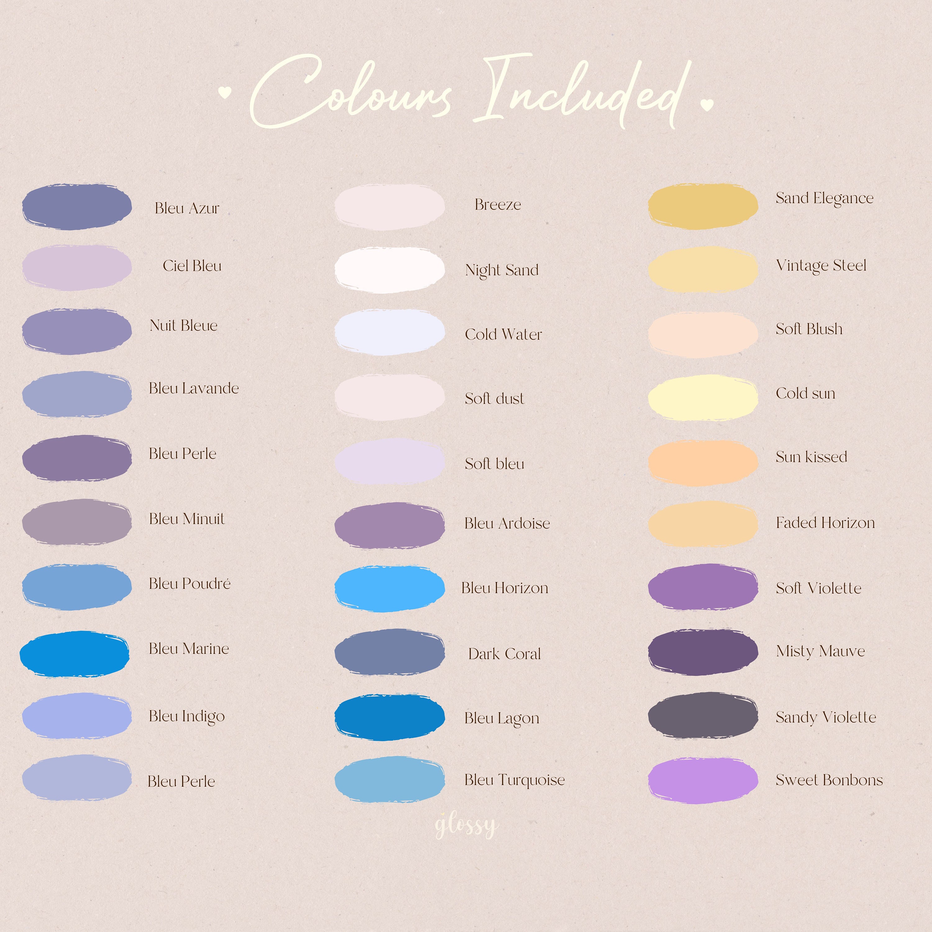 Blue Pastels Procreate Colour Palette Soft Colours Swatches Neutral ...