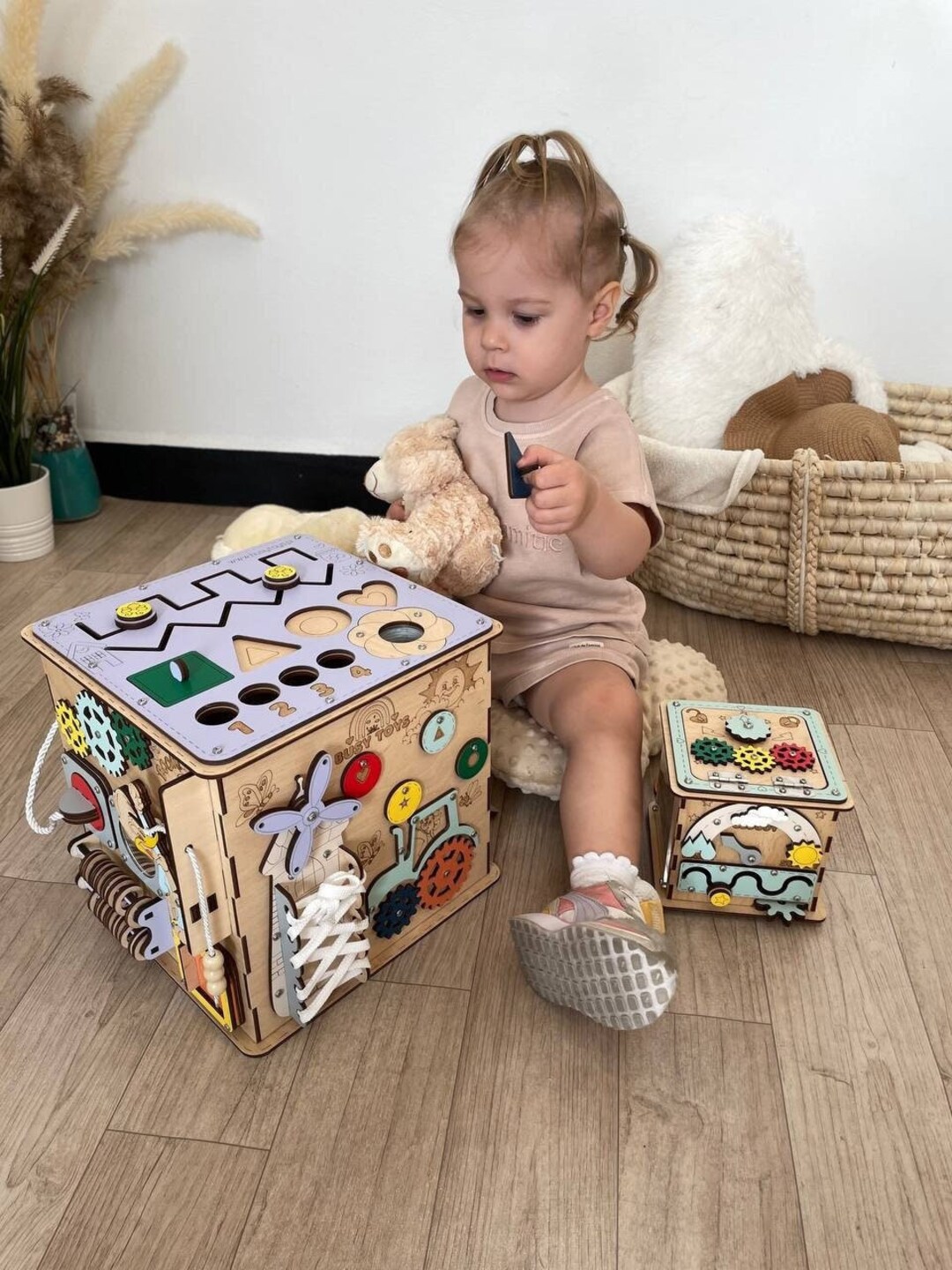 Birthday Gift Sensory Busy Cube Personalized Baby Busy Board ...