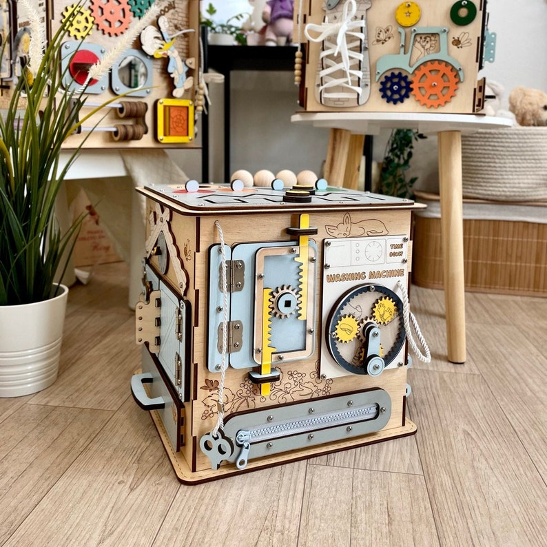 1st Birthday Busy Board Gift Activity Fidget Toy Personalised ...