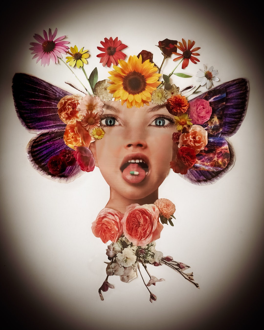 Collage - Collage Art - Butterfly Girl - Conceptual Art - Portrait Art ...