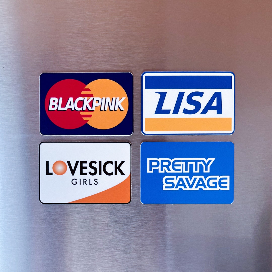 BLACKPINK Vinyl Stickers | Retro Credit Card Logo Inspired Collection ...