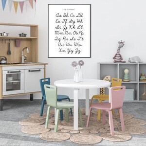 Cursive Alphabet Poster, Handwriting Chart, ABC Print, Homeschool ...