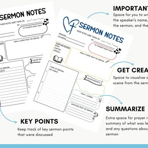 Kids Sermon Notes Printable PDF Worksheet, Instant Download, Bible ...