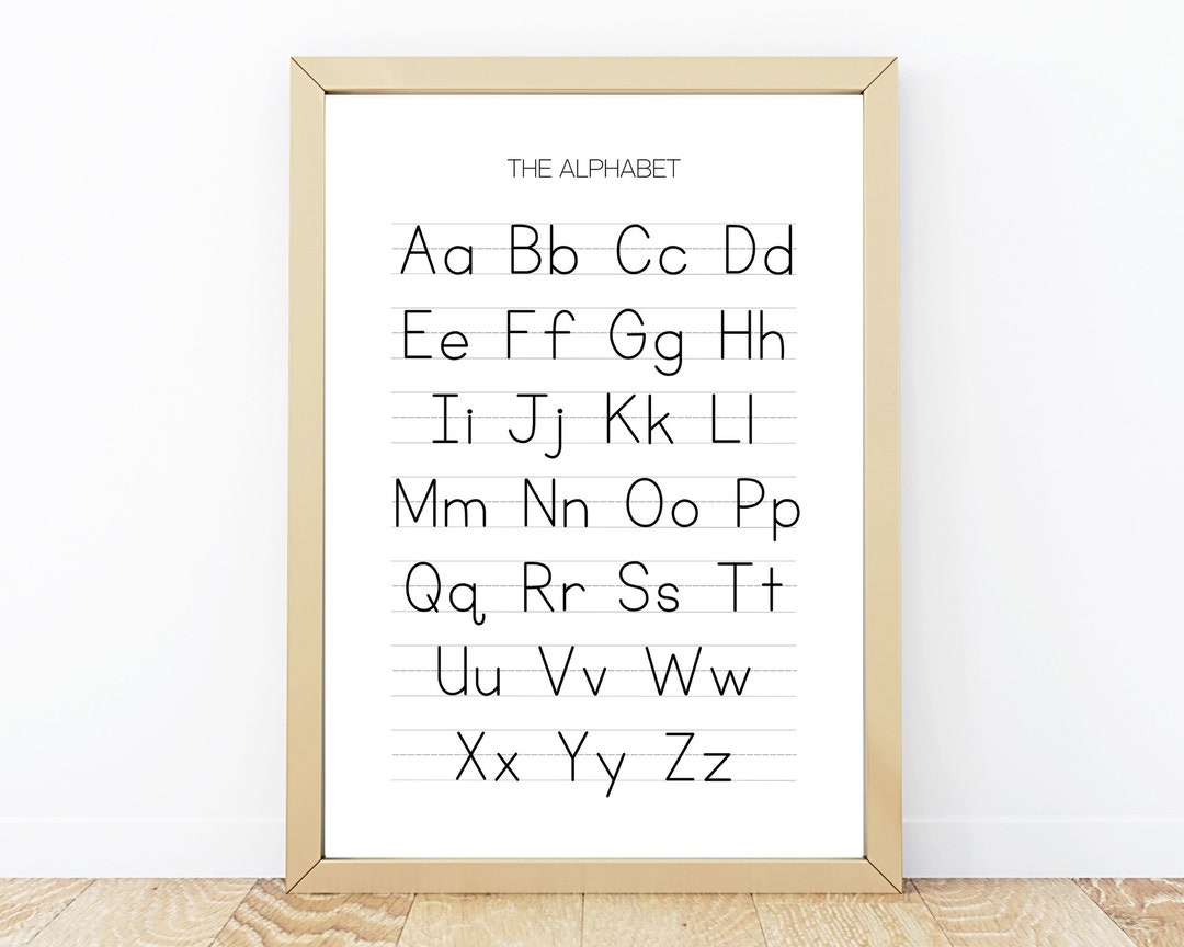 Alphabet Poster, Handwriting Chart, ABC Print, Homeschool Resources ...