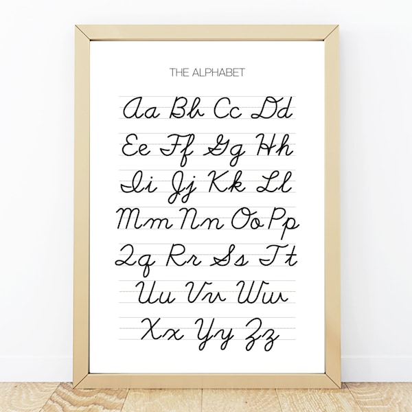 Cursive Alphabet - Etsy