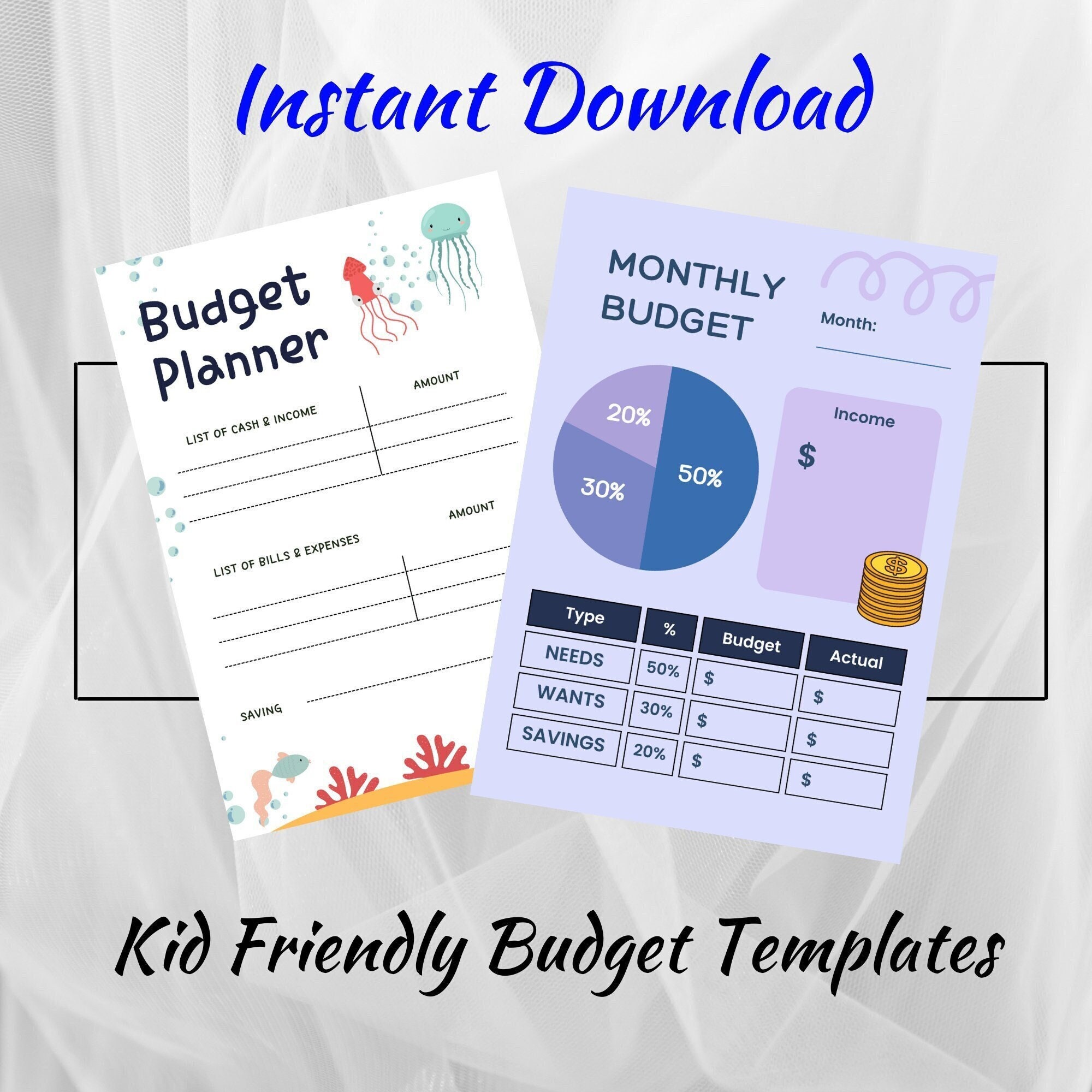 Kid Friendly Budget Templates - Etsy