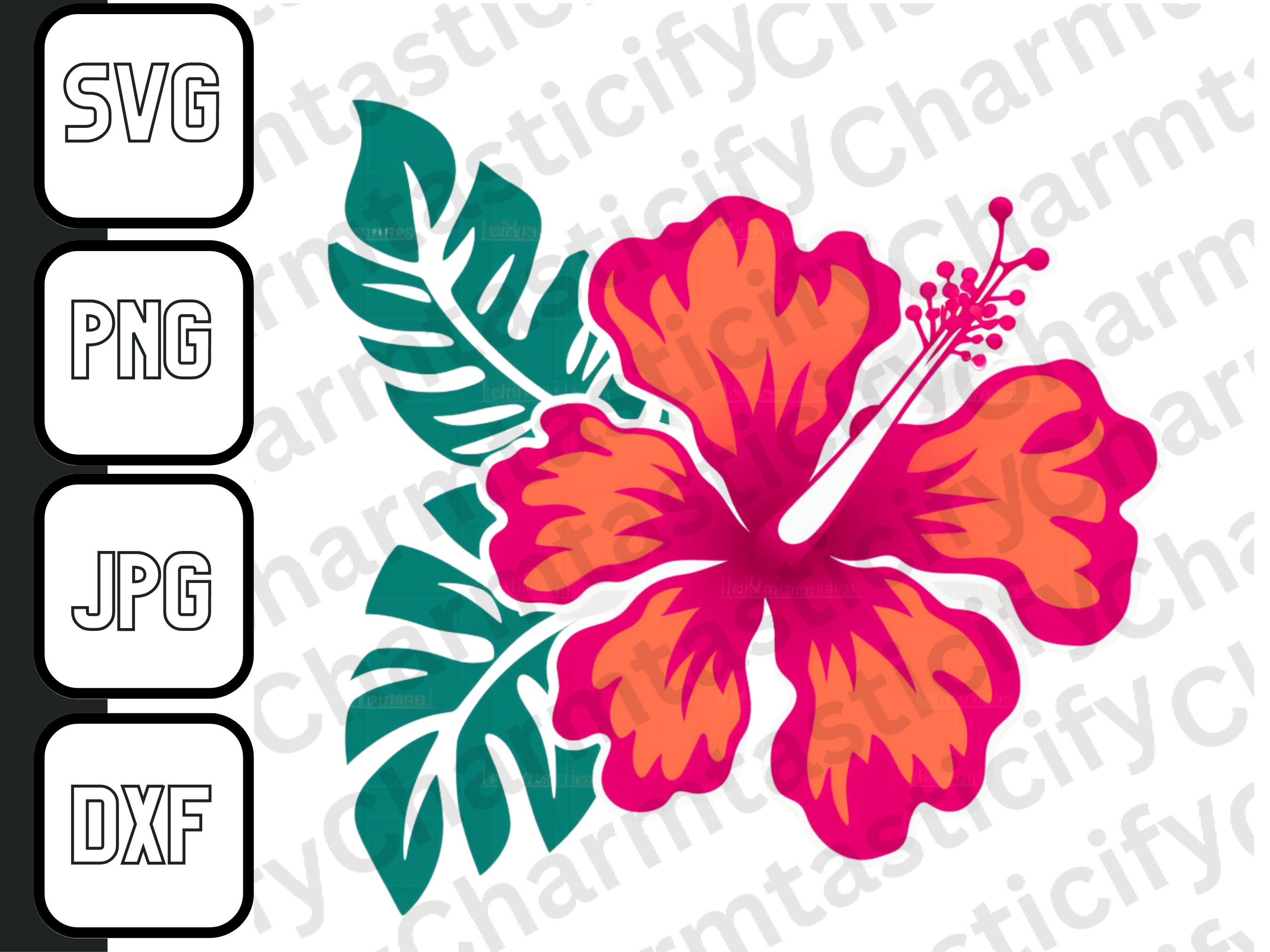 Hibiscus Svg | Hibiscus Clip Art for Download | Hawaiian Flower Svg ...