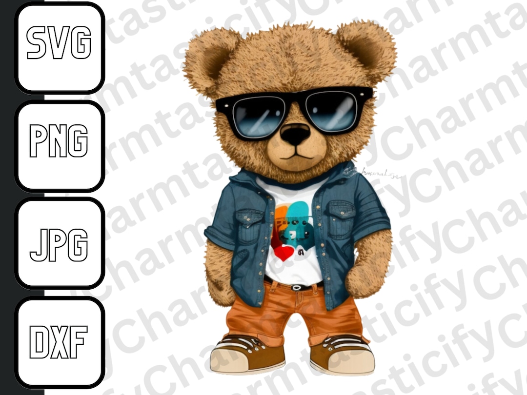 Teddy Bear Svg| Teddy Bear Png, Jpg ,dxf|cool Teddy Bear Svg| Teddy ...