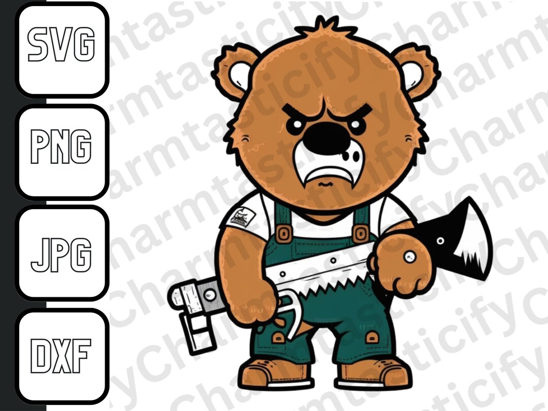 Bad Teddy Bear Svg Scary Teddy T Shirt Design Digital Print Download - Etsy