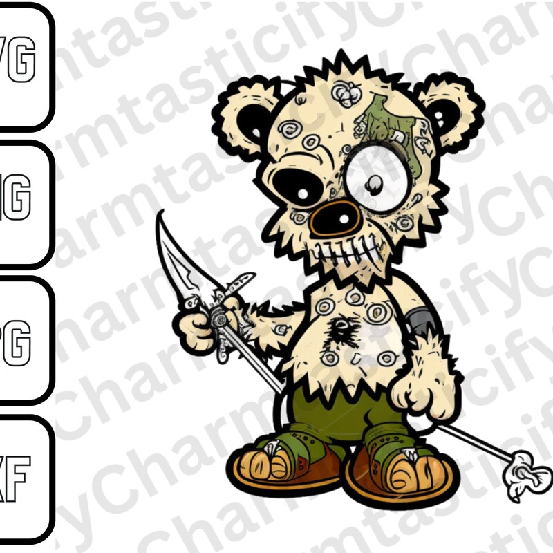 Horror Teddy Bear - Etsy