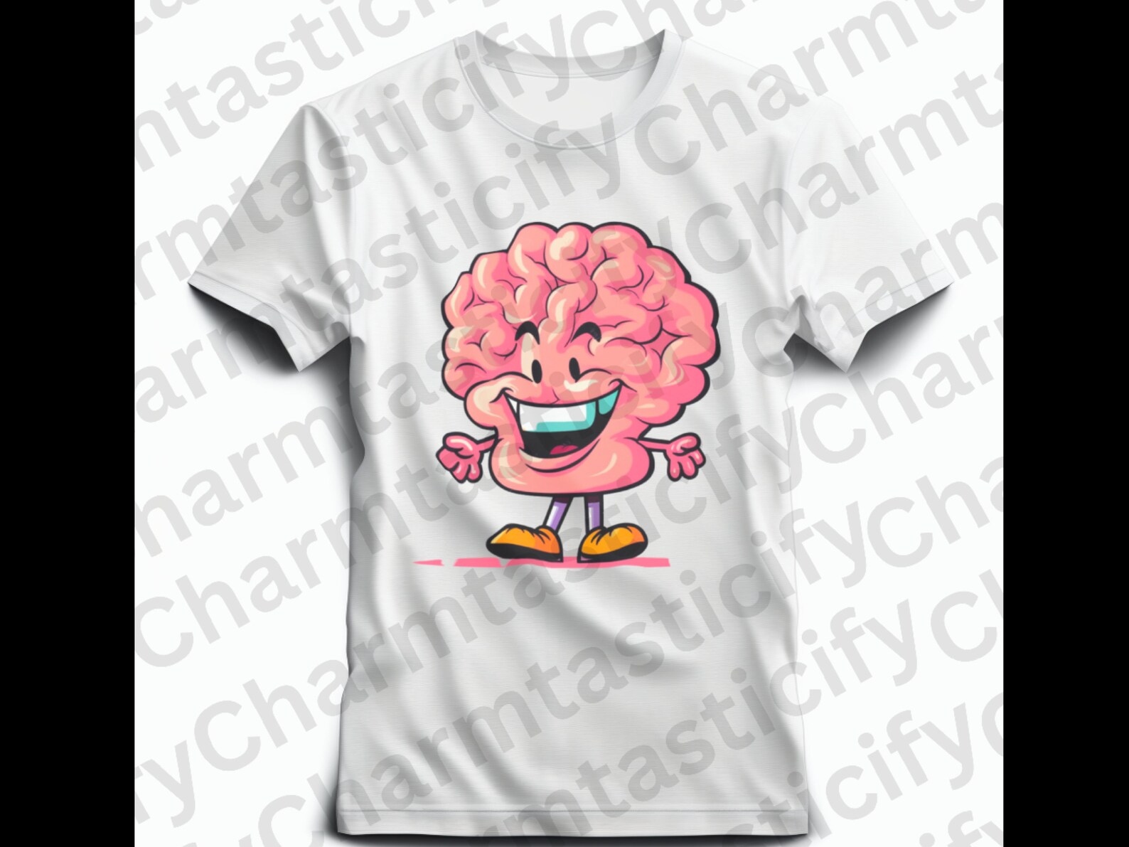 Cartoon Brain SVG PNG Cute Funny Retro Design for T-shirts, Mugs ...