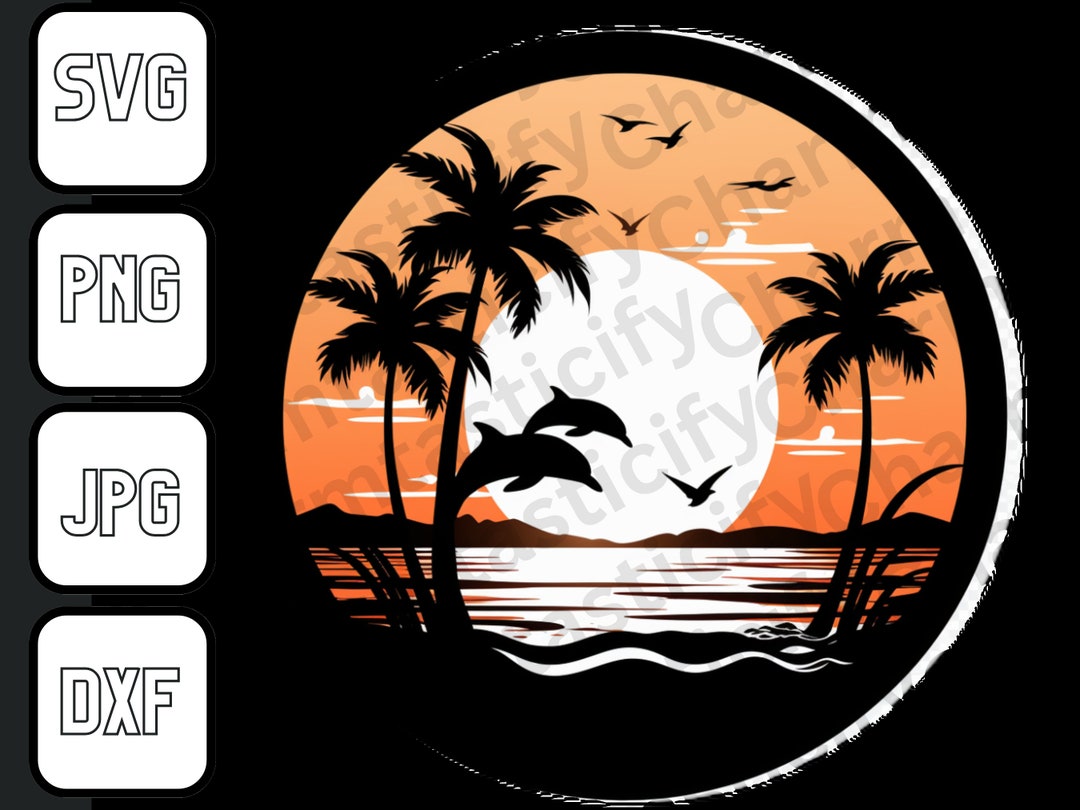 Dolphin Svg, Png, Dxf, and Jpg Files Included! Instant Digital Download ...
