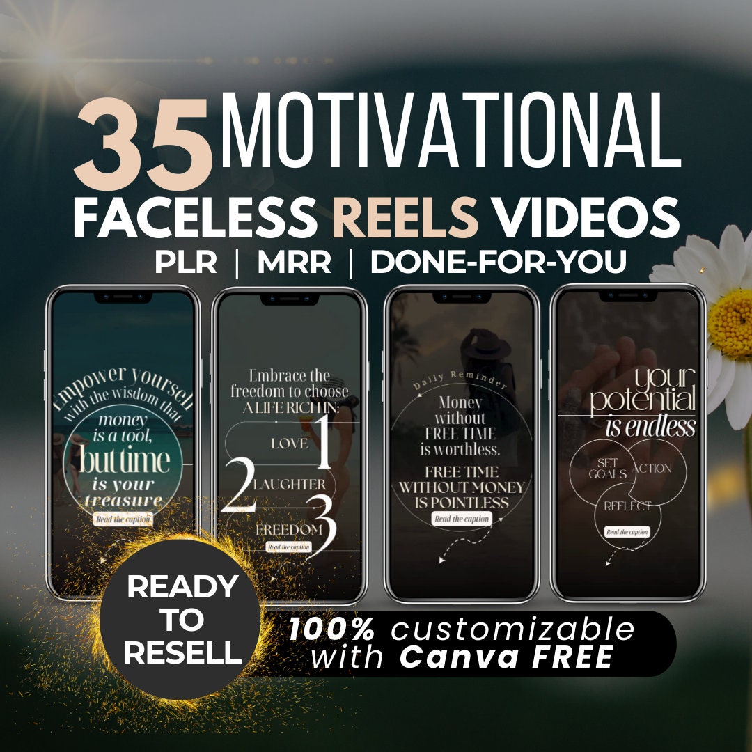 35 Faceless Dark Reels Motivational Quotes Videos Digital Marketing MRR ...