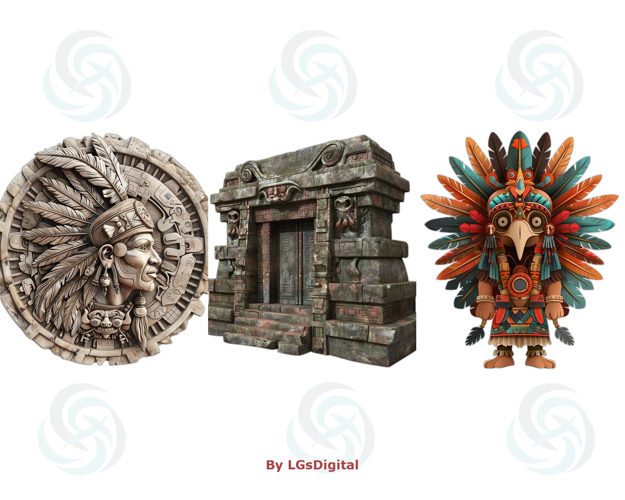 268 Ancient Aztec Clipart | Realistic Clipart | Transparent Background ...