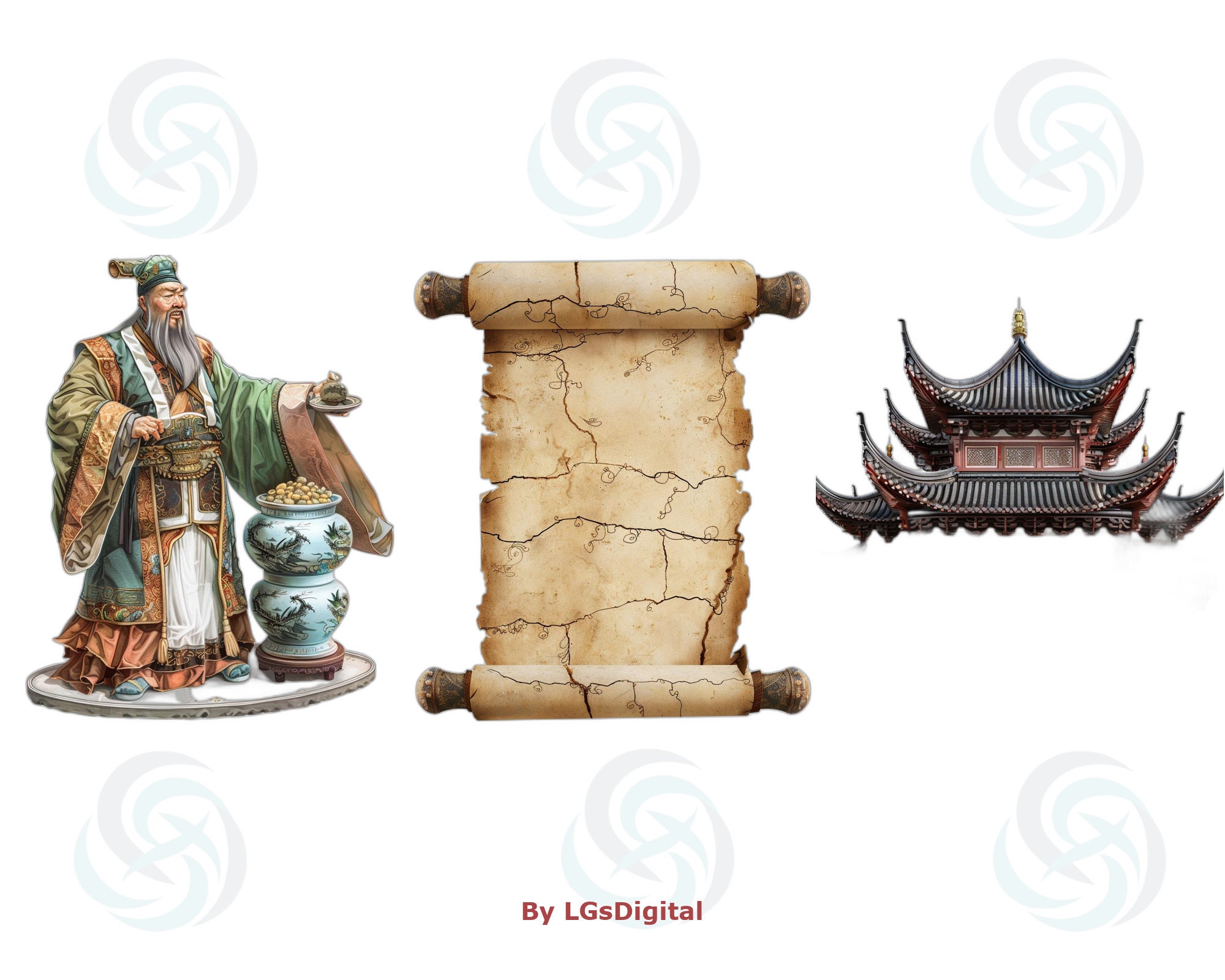 268 Ancient China Clipart | Realistic Clipart | Transparent Background ...