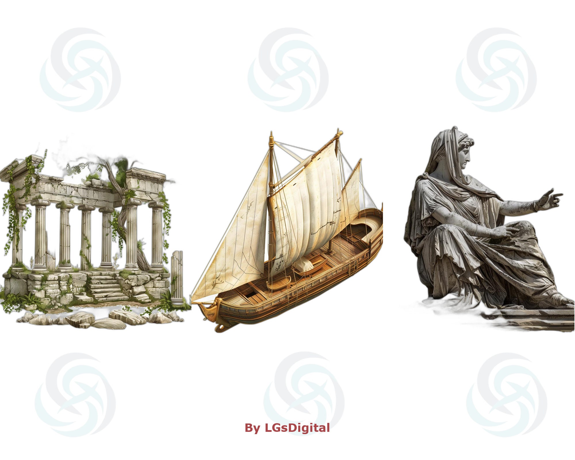 268 Ancient Greece Clipart | Realistic Clipart | Transparent Background ...
