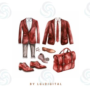 408 Multiple Color Father's Day Clipart | Clipart Bundle | Watercolor ...