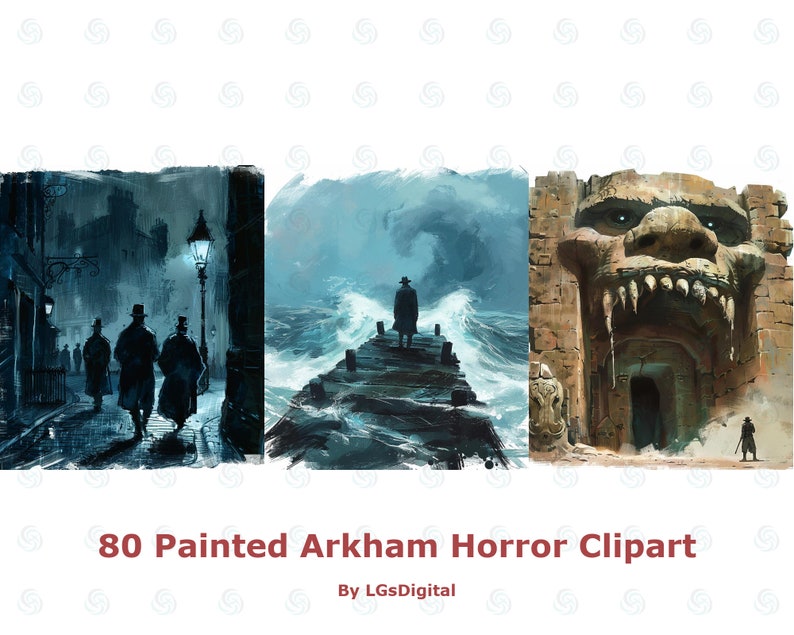 80 Painted Arkham Horror Clipart | Realistic Clipart | Transparent ...