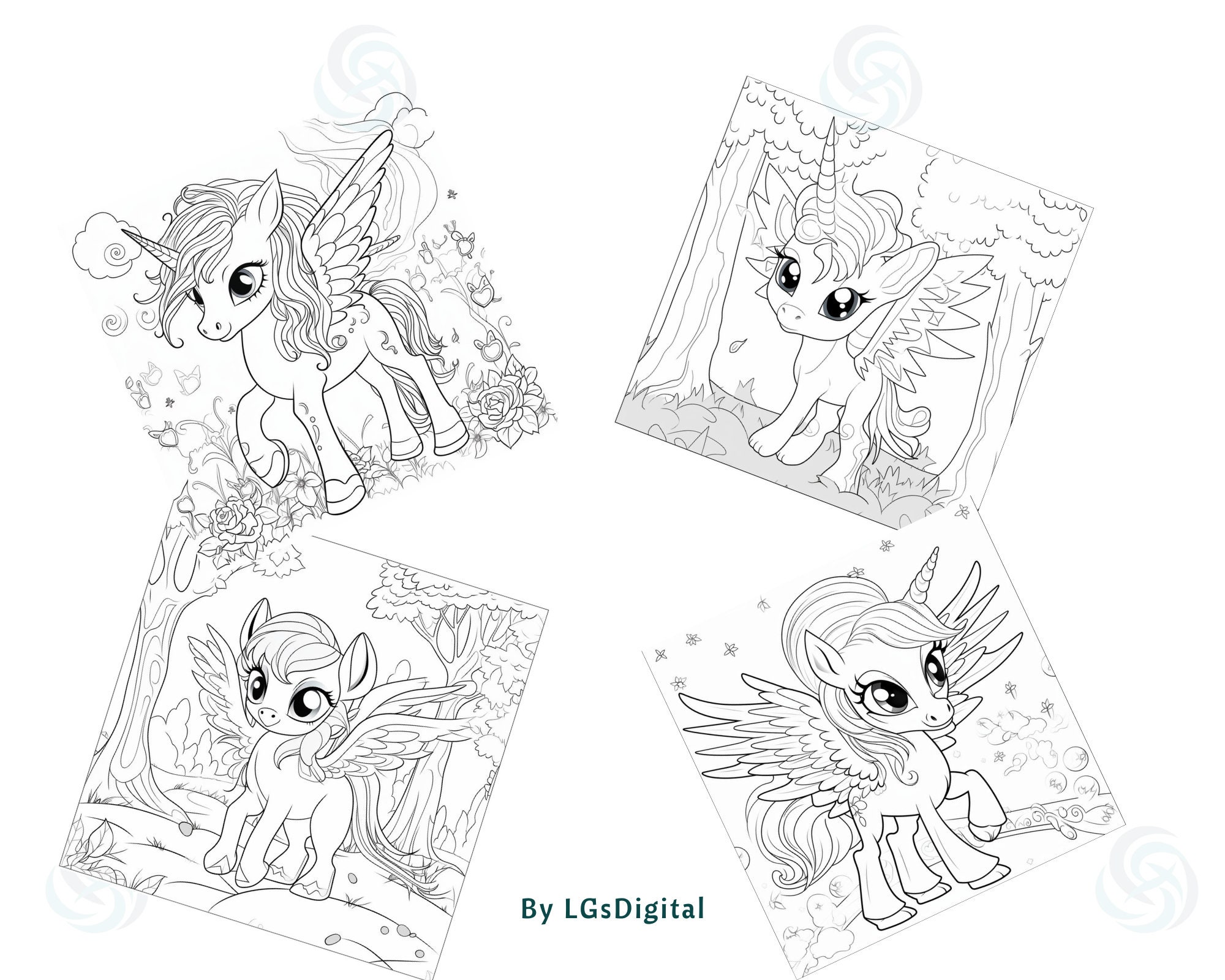 Cute Pegasus | 44 Coloring Pages | Printable Coloring Pages | Coloring ...