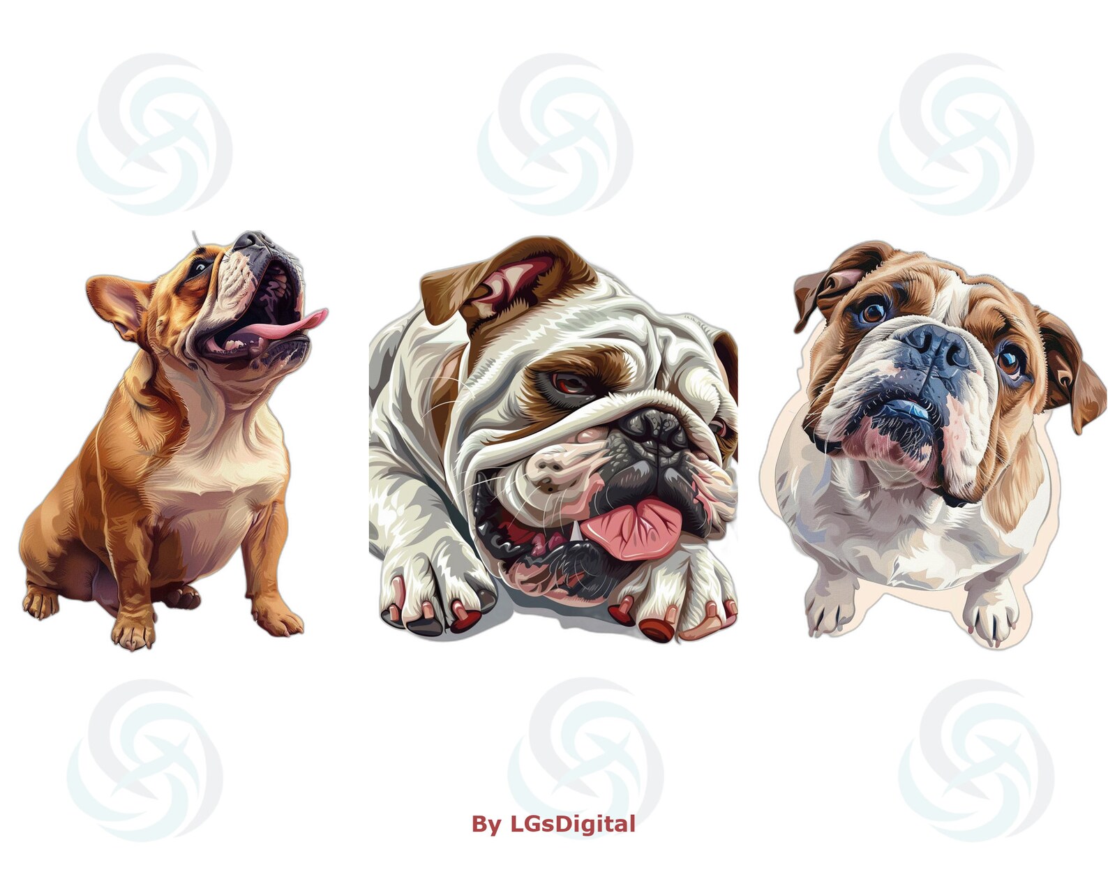 192 Dog Bulldog Clipart | Realistic Clipart | Transparent Background ...