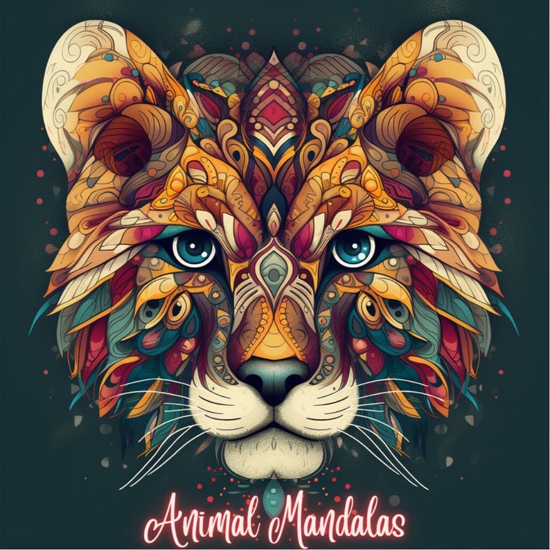 Animal Mandalas Coloring Pages Adult Coloring Pages - Etsy