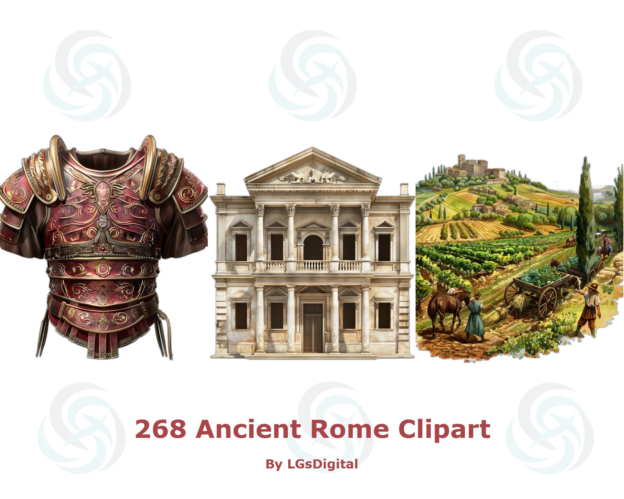 268 Ancient Rome Clipart | Realistic Clipart | Transparent Background ...