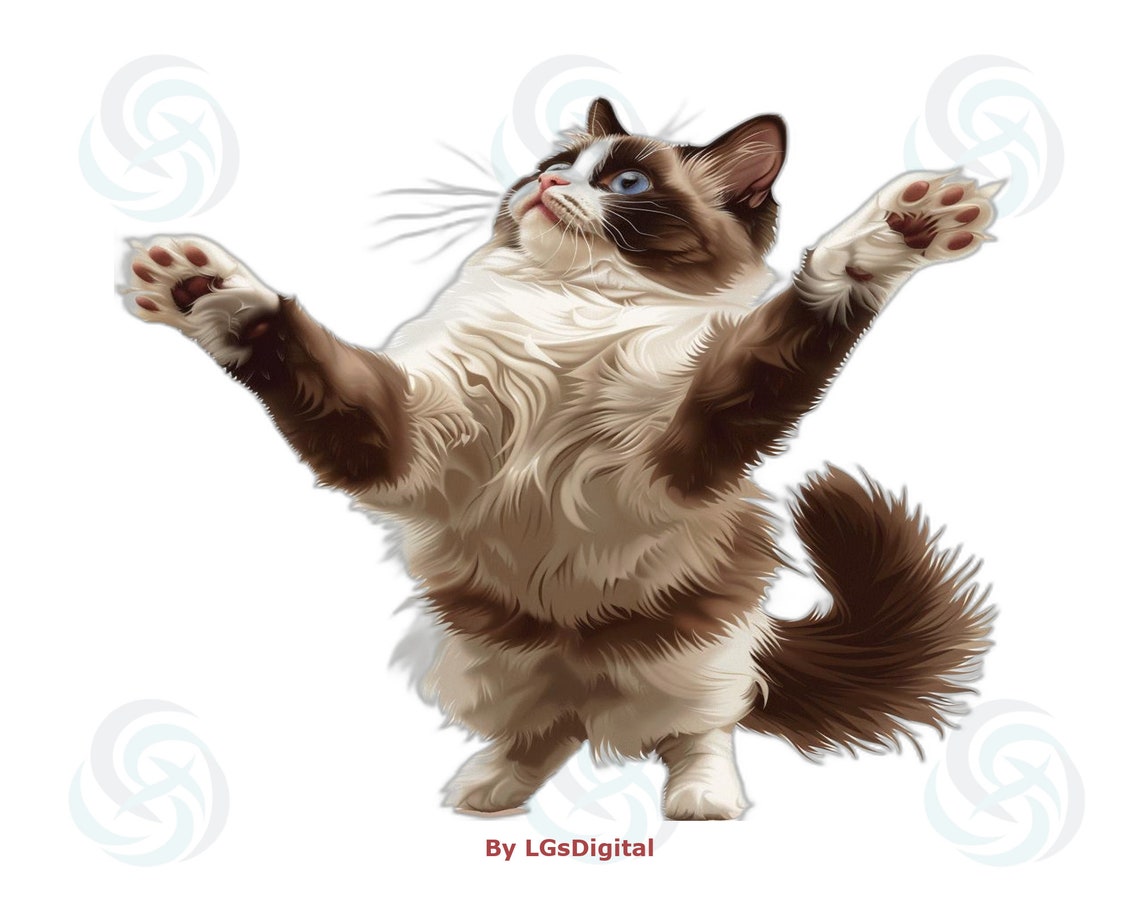 196 Ragdoll Clipart Realistic Clipart Transparent Background Digital ...
